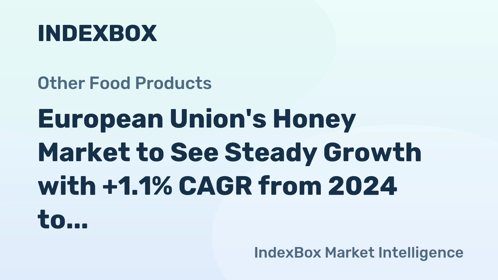 European Union's Honey Market to See Steady Growth with +1.1% CAGR from 2024 to 2035, Reaching 445K Tons