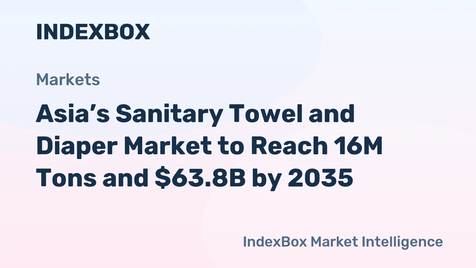 Asia’s Sanitary Towel and Diaper Market to Reach 16M Tons and $63.8B by 2035