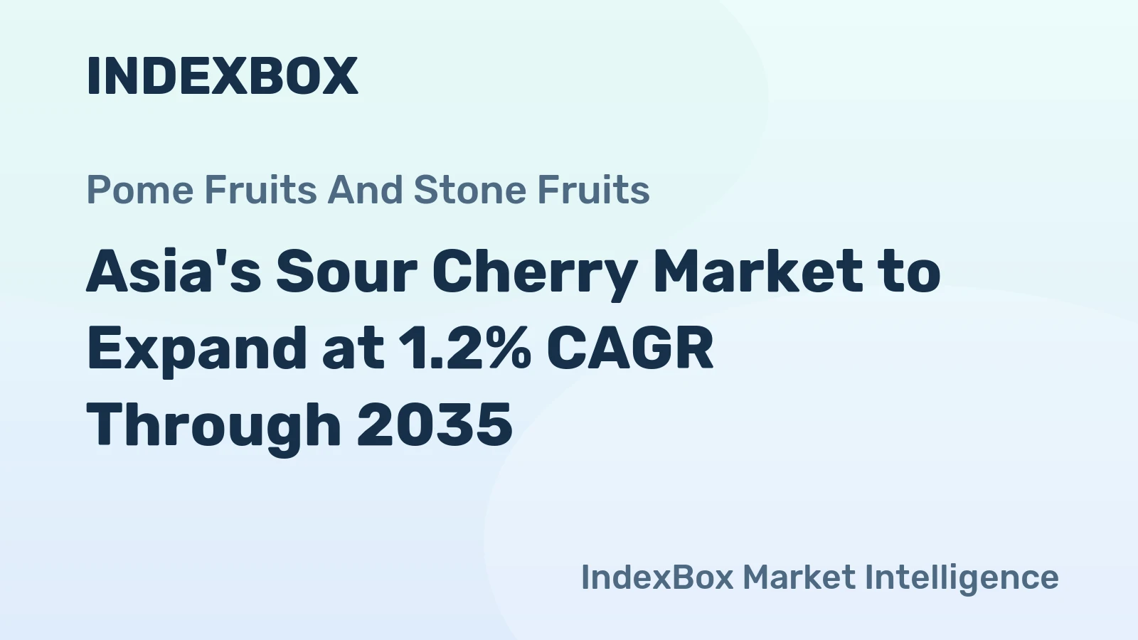 Asia's Sour Cherry Market to Expand at 1.2% CAGR Through 2035