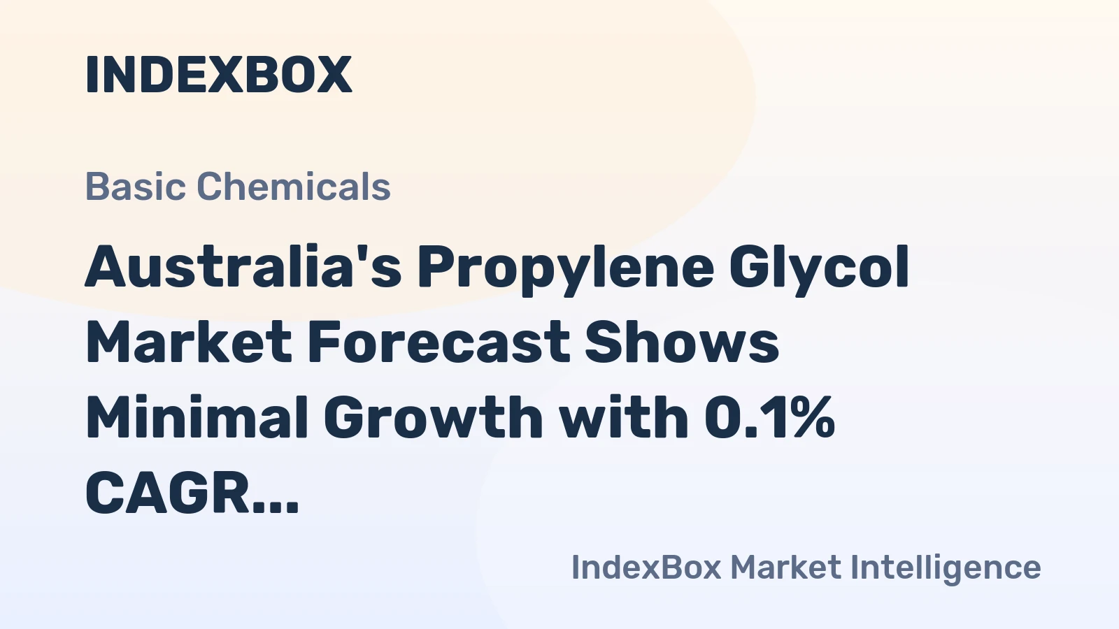 Australia's Propylene Glycol Market Forecast Shows Minimal Growth with 0.1% CAGR Through 2035