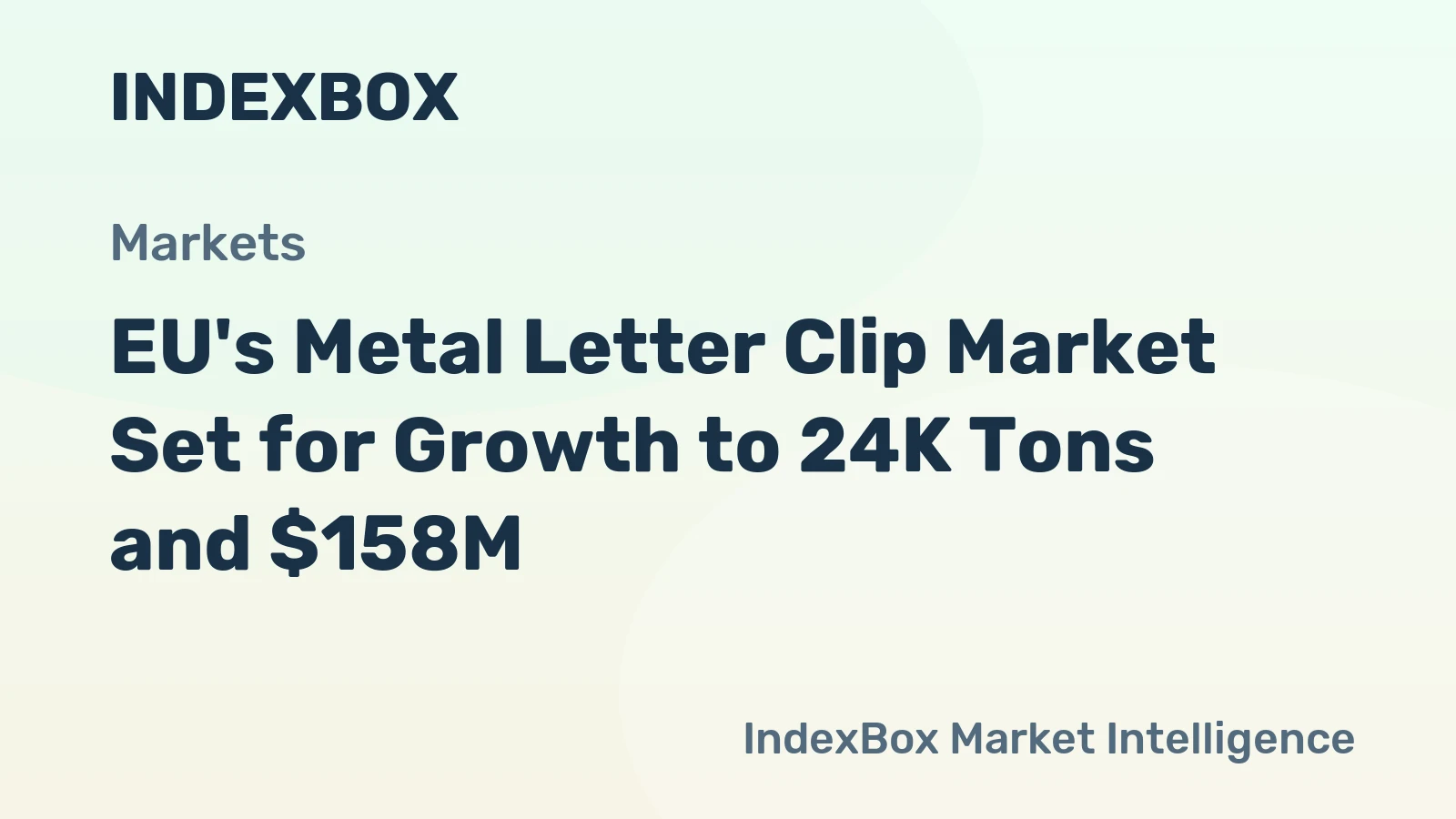 EU's Metal Letter Clip Market Set for Growth to 24K Tons and $158M