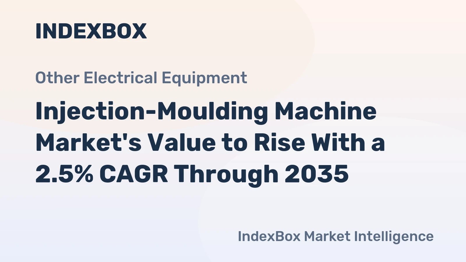 Injection-Moulding Machine Market's Value to Rise With a 2.5% CAGR Through 2035