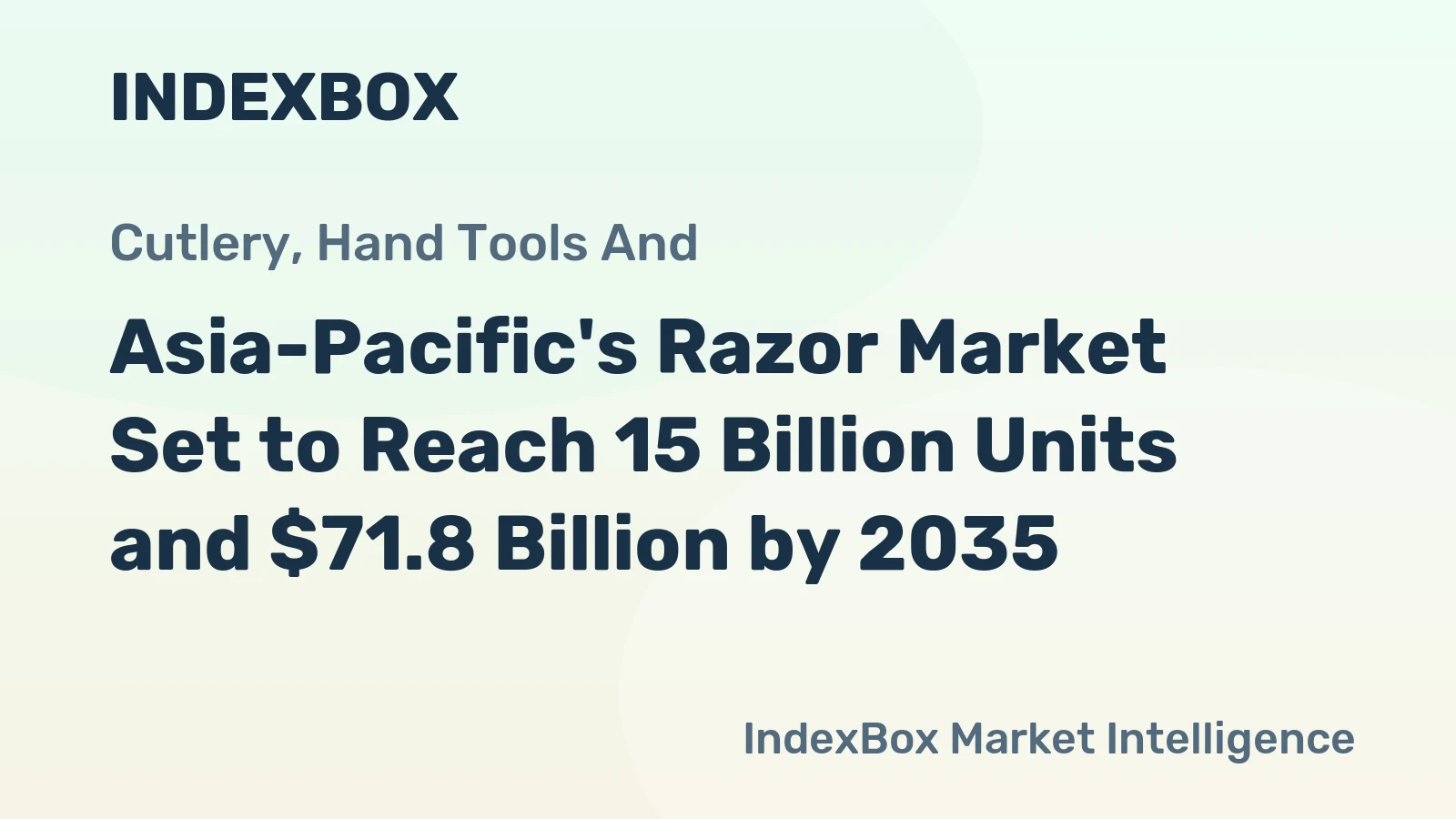 Asia-Pacific's Razor Market Set to Reach 15 Billion Units and $71.8 Billion by 2035