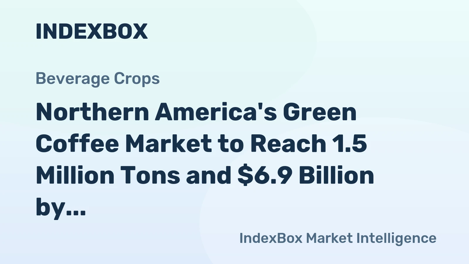 Northern America's Green Coffee Market to Reach 1.5 Million Tons and $6.9 Billion by 2035