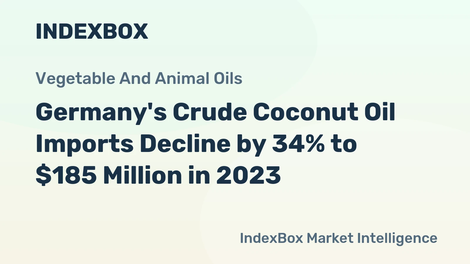 Germany's Crude Coconut Oil Imports Decline by 34% to $185 Million in 2023