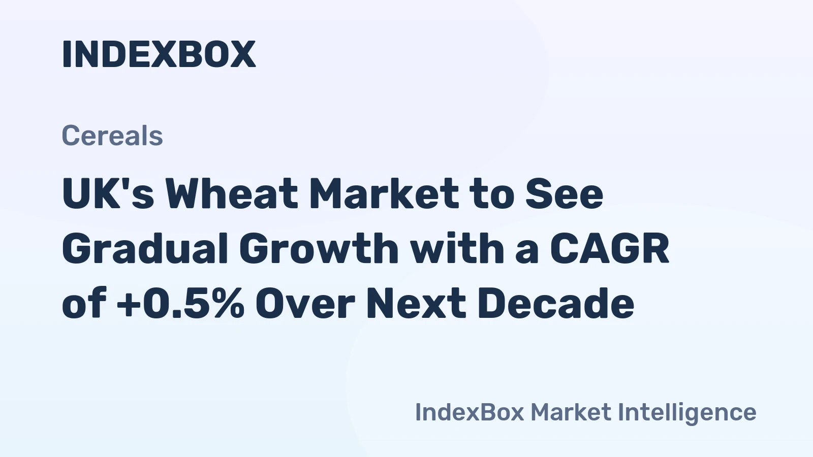 UK's Wheat Market to See Gradual Growth with a CAGR of +0.5% Over Next Decade