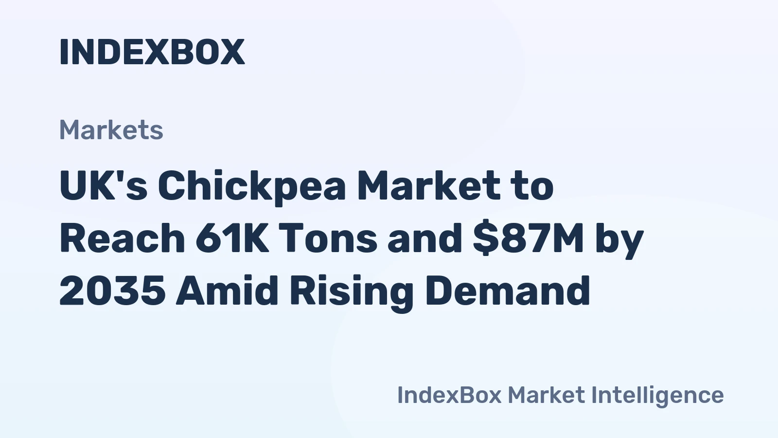 UK's Chickpea Market to Reach 61K Tons and $87M by 2035 Amid Rising Demand
