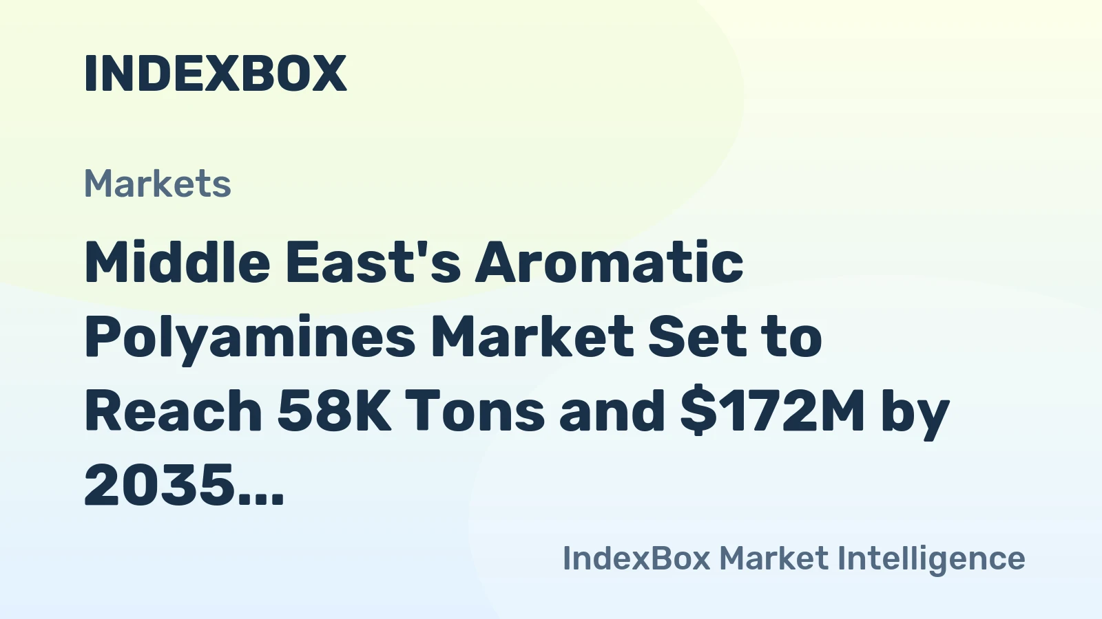 Middle East's Aromatic Polyamines Market Set to Reach 58K Tons and $172M by 2035