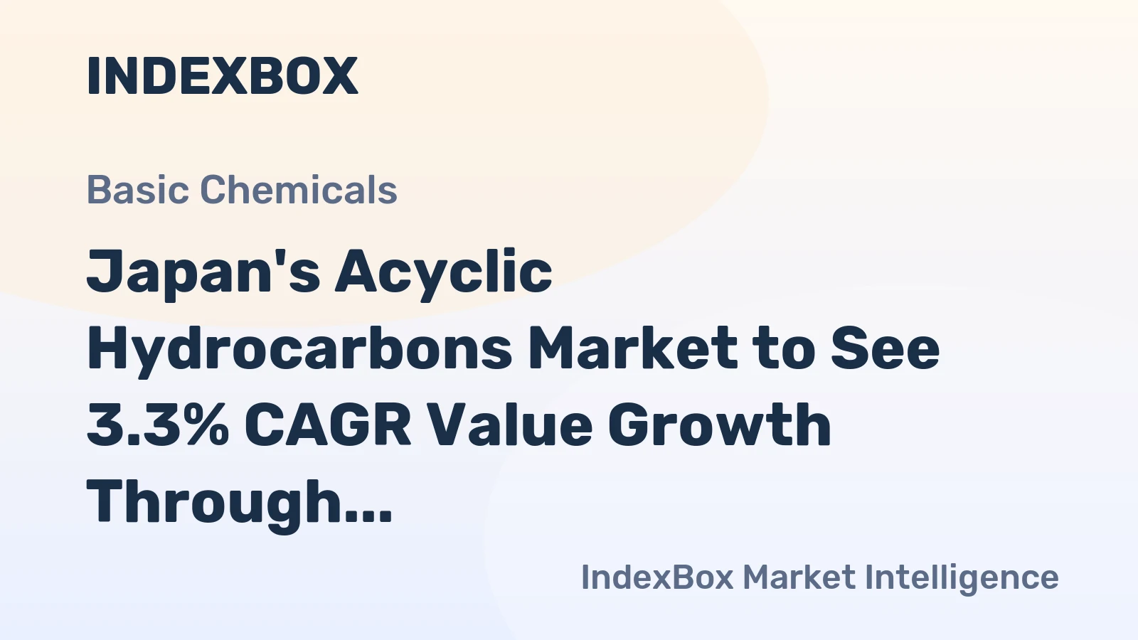 Japan's Acyclic Hydrocarbons Market to See 3.3% CAGR Value Growth Through 2035