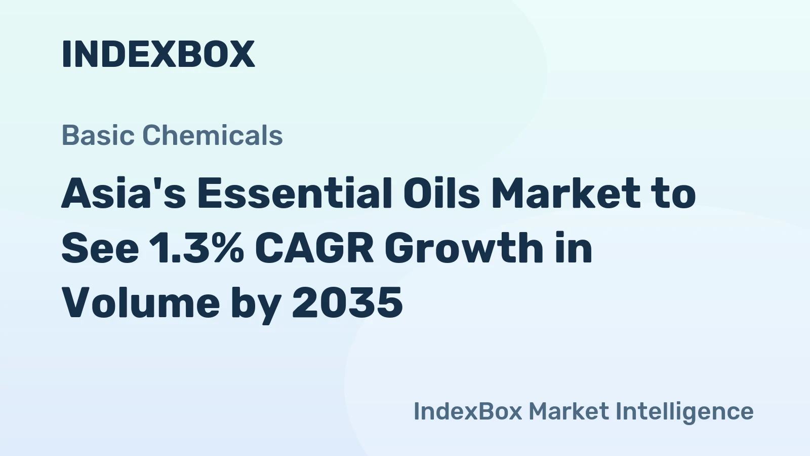 Asia's Essential Oils Market to See 1.3% CAGR Growth in Volume by 2035