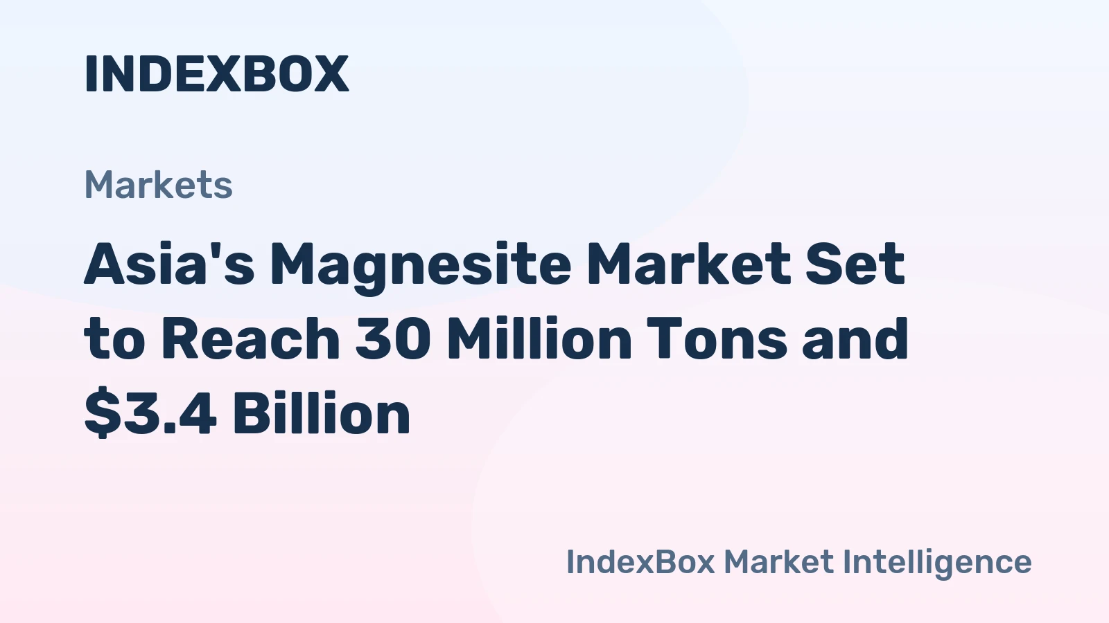 Asia's Magnesite Market Set to Reach 30 Million Tons and $3.4 Billion