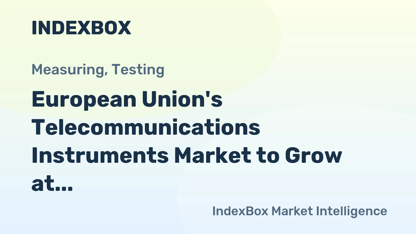 European Union's Telecommunications Instruments Market to Grow at a CAGR of +1.3% by 2035