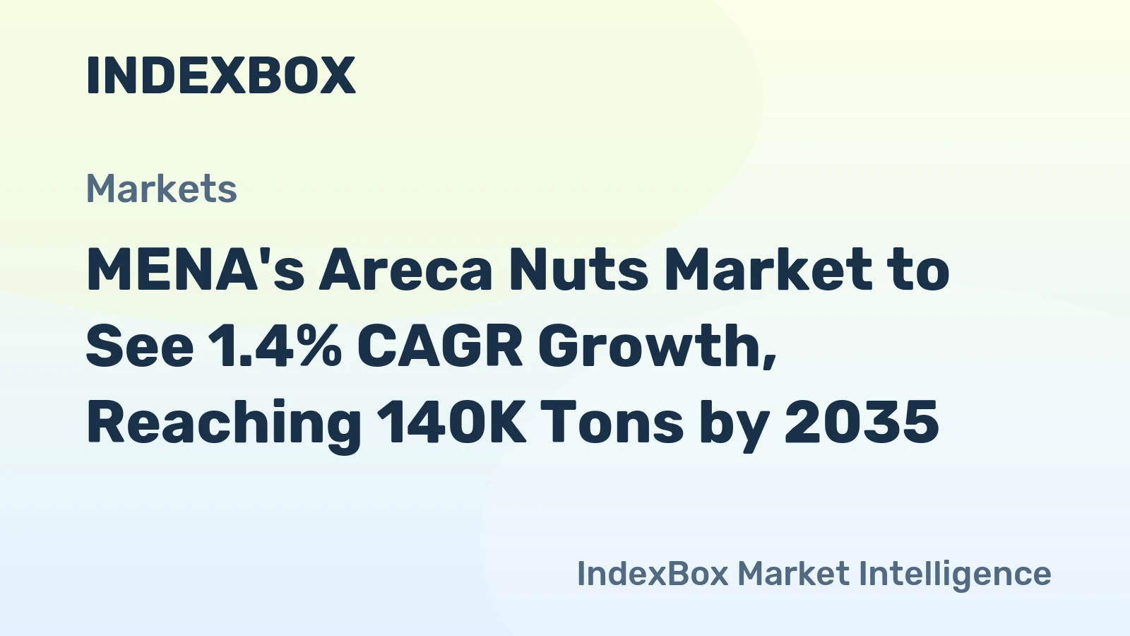 MENA's Areca Nuts Market to See 1.4% CAGR Growth, Reaching 140K Tons by 2035