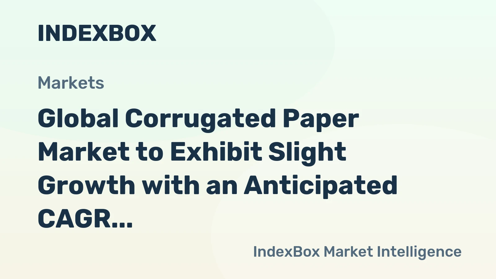 Global Corrugated Paper Market to Exhibit Slight Growth with an Anticipated CAGR of +1.0% from 2024 to 2035