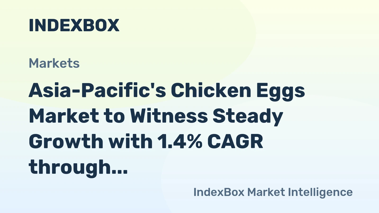 Asia-Pacific's Chicken Eggs Market to Witness Steady Growth with 1.4% CAGR through 2035, Reaching $129.3B in Value