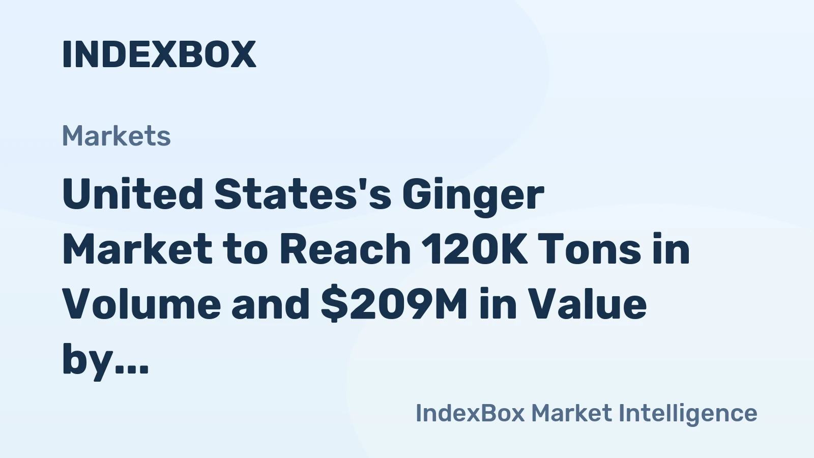 United States's Ginger Market to Reach 120K Tons in Volume and $209M in Value by 2035