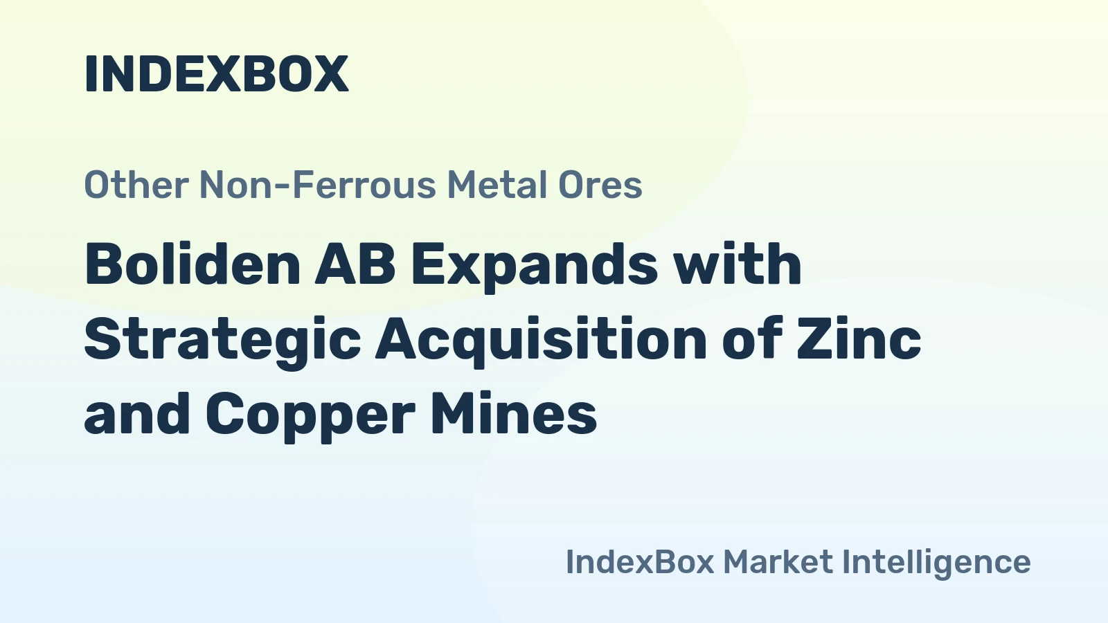 Boliden AB Expands with Strategic Acquisition of Zinc and Copper Mines