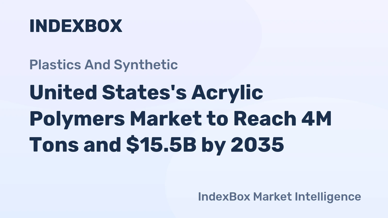 United States's Acrylic Polymers Market to Reach 4M Tons and $15.5B by 2035