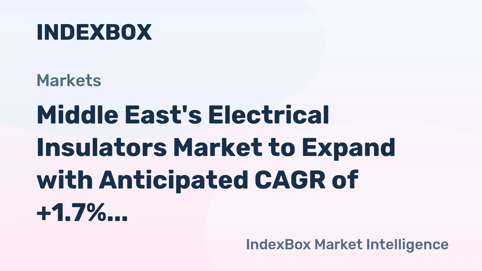 Middle East's Electrical Insulators Market to Expand with Anticipated CAGR of +1.7% through 2035