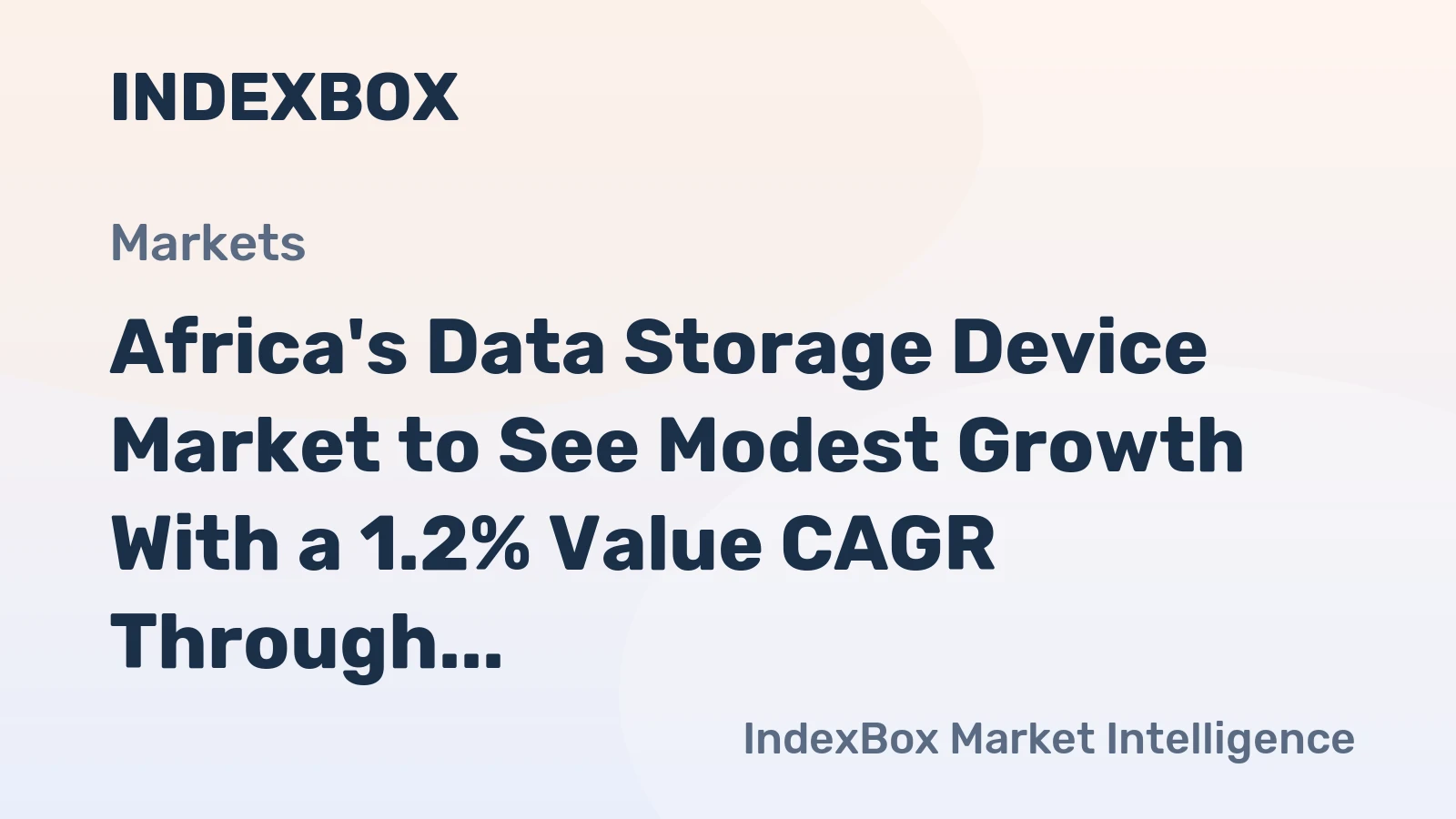 Africa's Data Storage Device Market to See Modest Growth With a 1.2% Value CAGR Through 2035