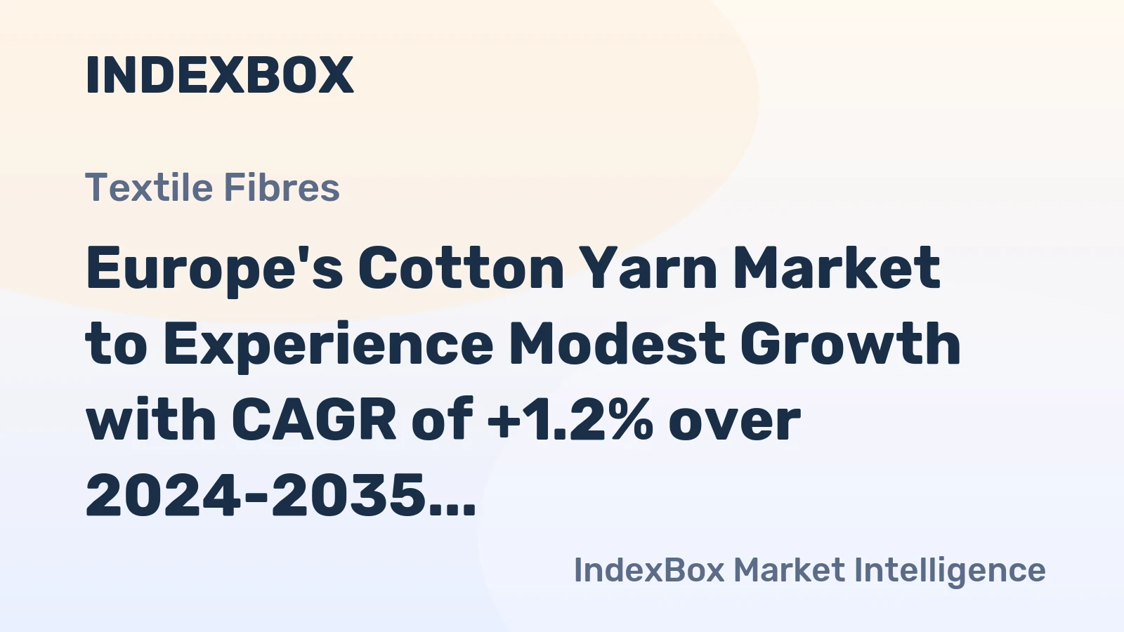 Europe's Cotton Yarn Market to Experience Modest Growth with CAGR of +1.2% over 2024-2035