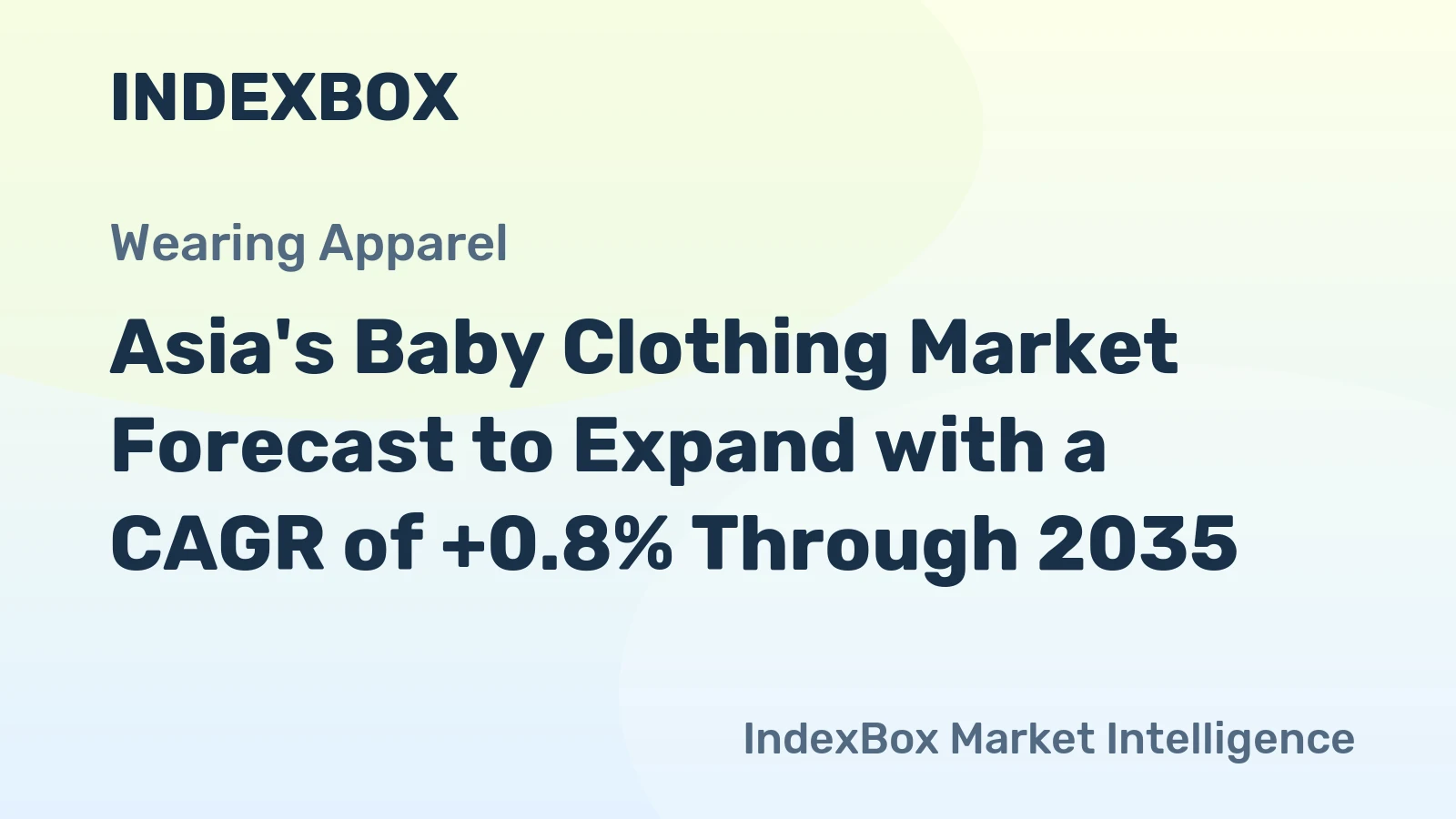 Asia's Baby Clothing Market Forecast to Expand with a CAGR of +0.8% Through 2035