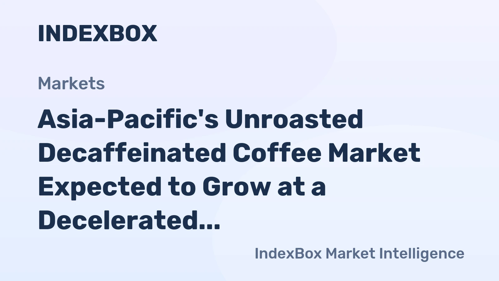 Asia-Pacific's Unroasted Decaffeinated Coffee Market Expected to Grow at a Decelerated Pace, Reaching 647K Tons and $2.9B by 2035