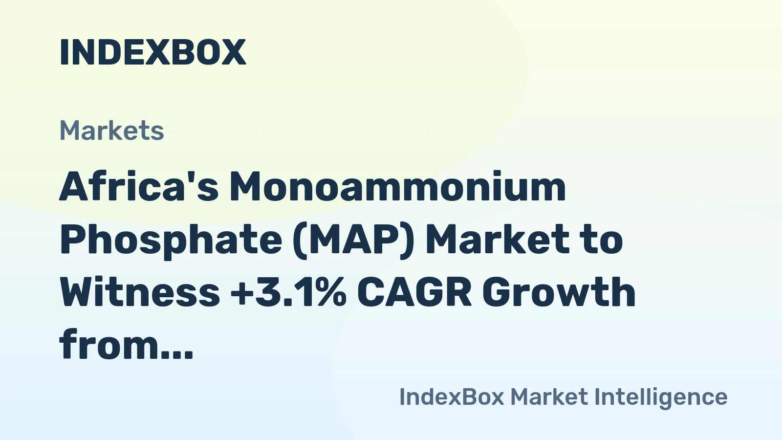 Africa's Monoammonium Phosphate (MAP) Market to Witness +3.1% CAGR Growth from 2024 to 2035