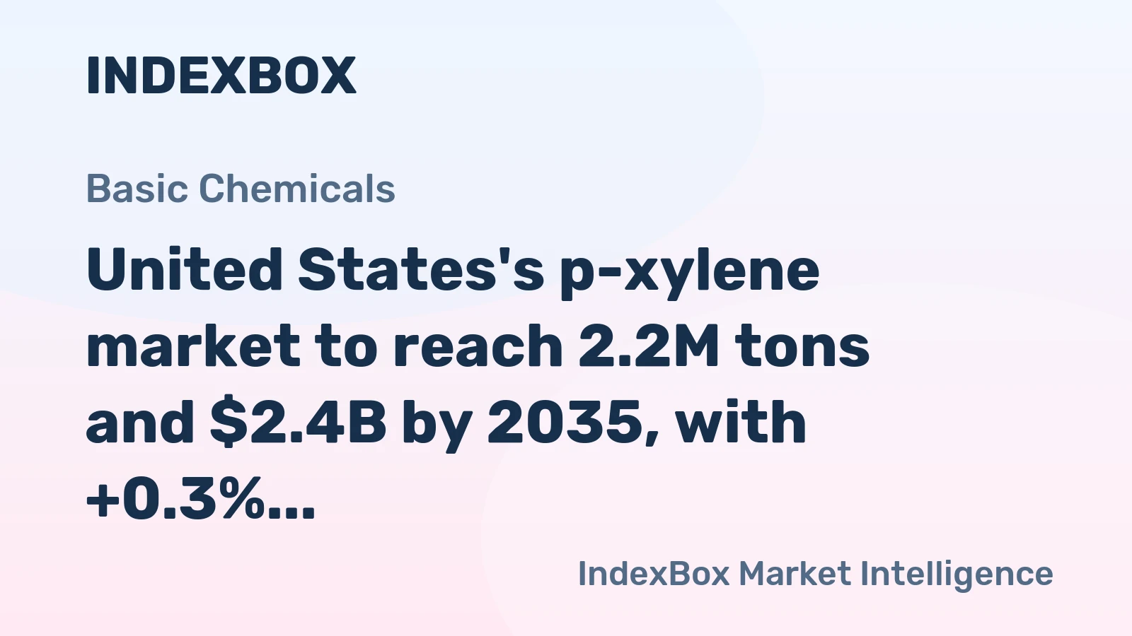 United States's p-xylene market to reach 2.2M tons and $2.4B by 2035, with +0.3% growth