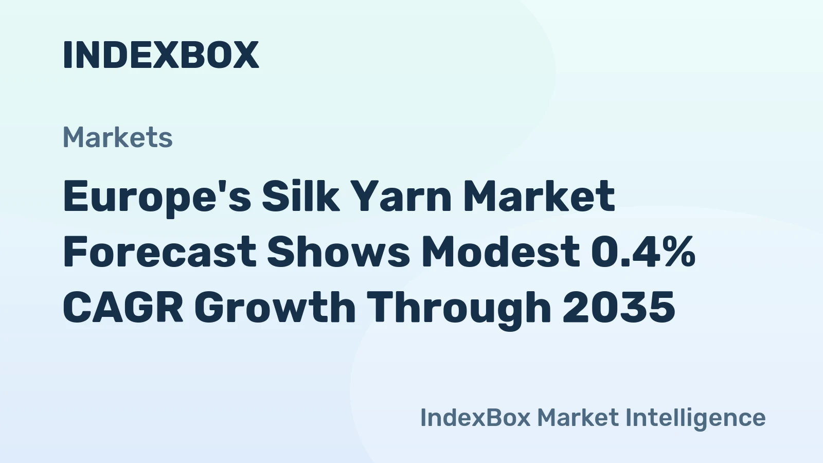 Europe's Silk Yarn Market Forecast Shows Modest 0.4% CAGR Growth Through 2035