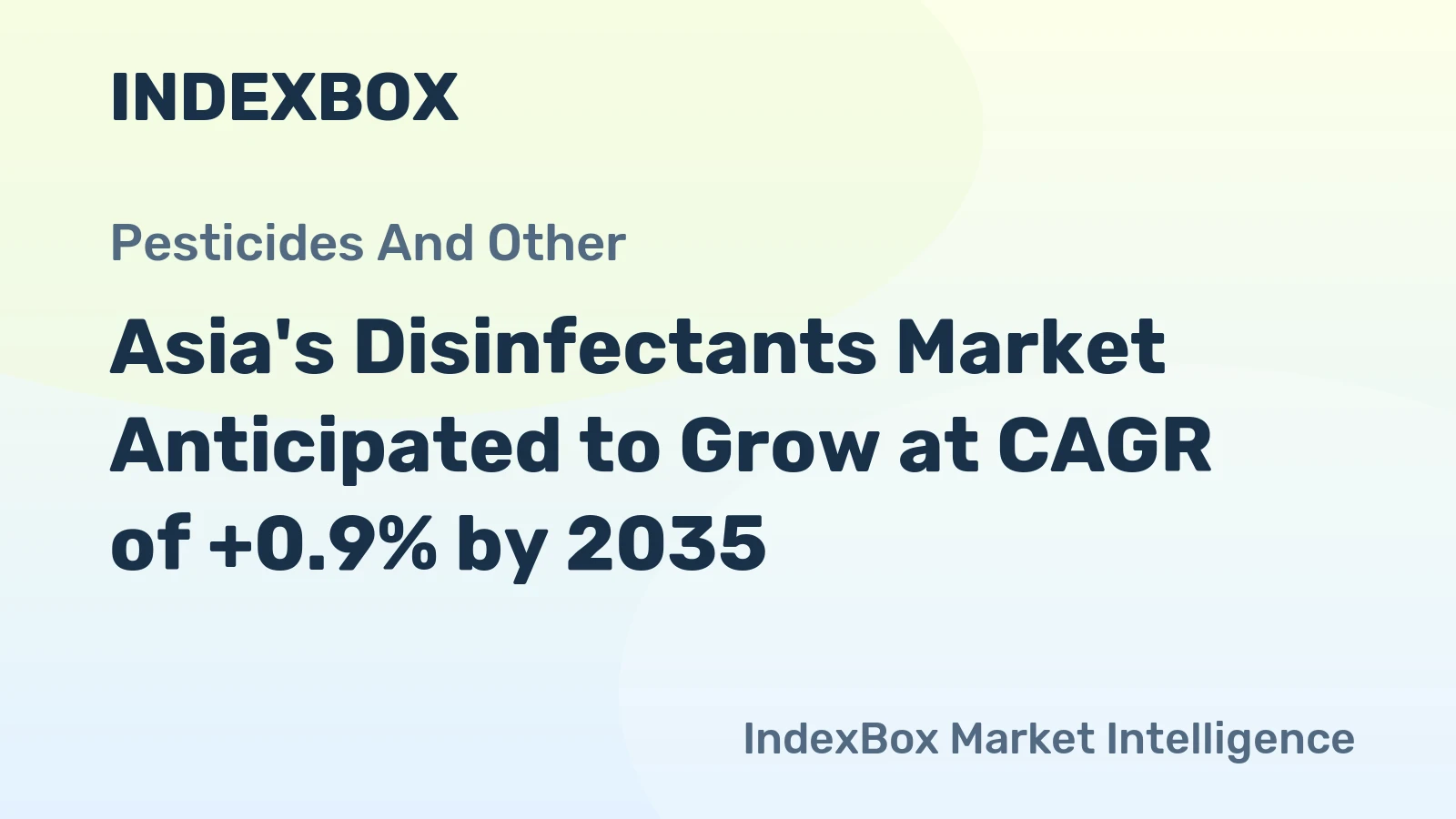 Asia's Disinfectants Market Anticipated to Grow at CAGR of +0.9% by 2035