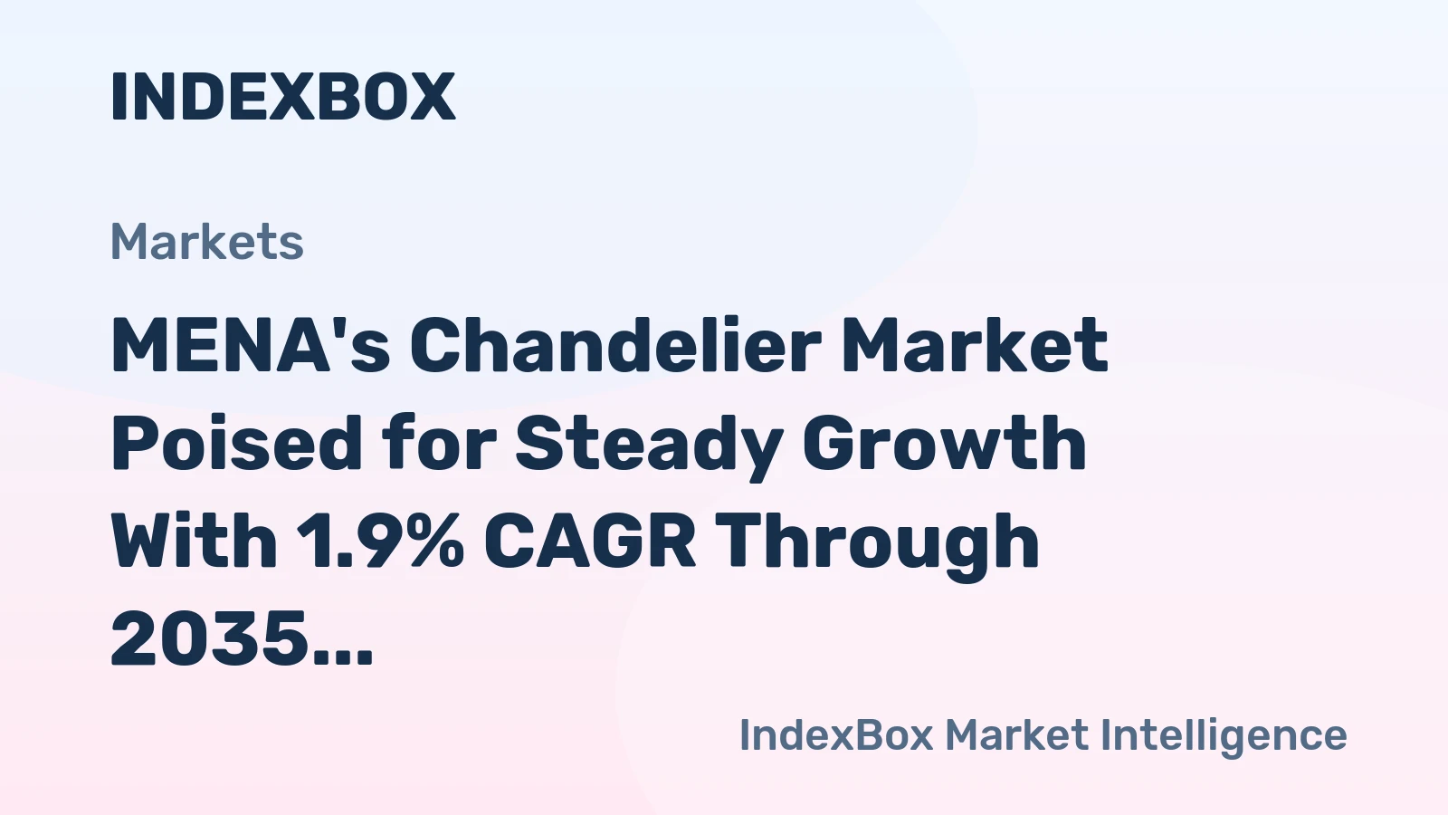 MENA's Chandelier Market Poised for Steady Growth With 1.9% CAGR Through 2035