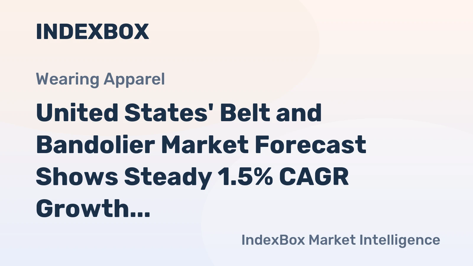 United States' Belt and Bandolier Market Forecast Shows Steady 1.5% CAGR Growth Through 2035