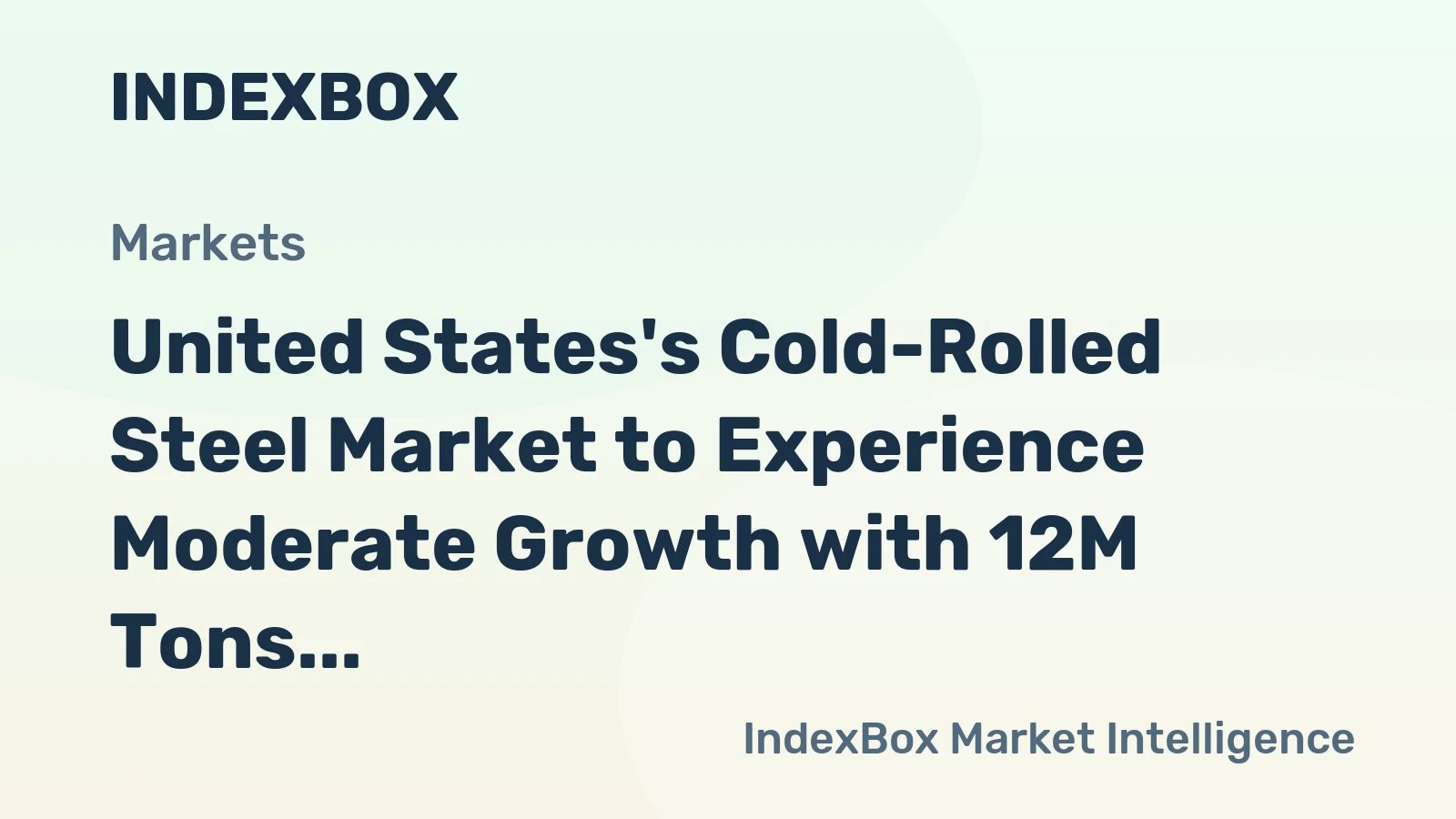 United States's Cold-Rolled Steel Market to Experience Moderate Growth with 12M Tons in Volume and $19.6B in Value by 2035