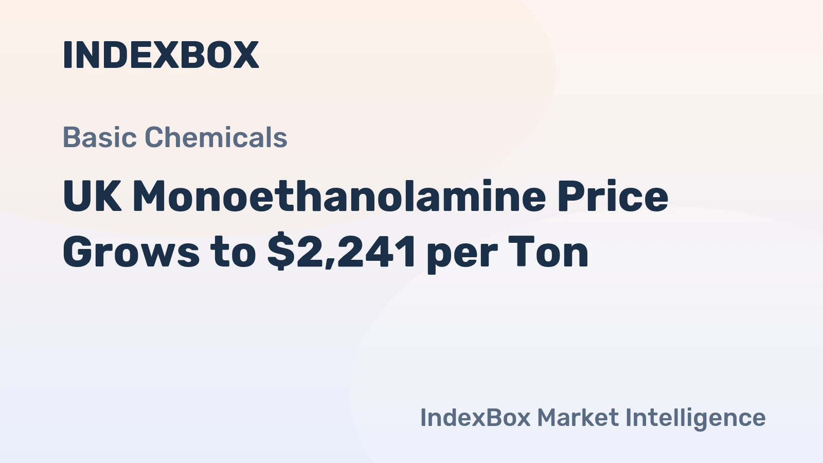 UK Monoethanolamine Price Grows to $2,241 per Ton