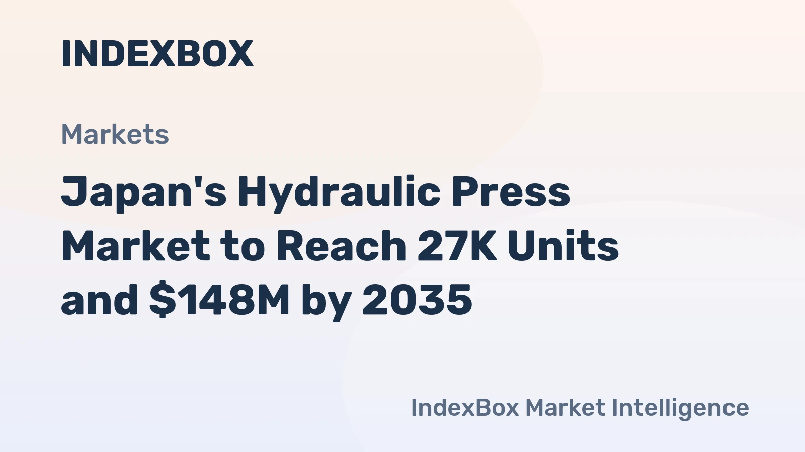 Japan's Hydraulic Press Market to Reach 27K Units and $148M by 2035