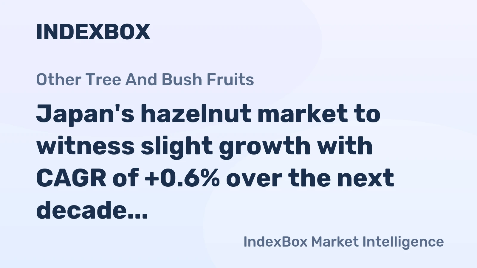 Japan's hazelnut market to witness slight growth with CAGR of +0.6% over the next decade