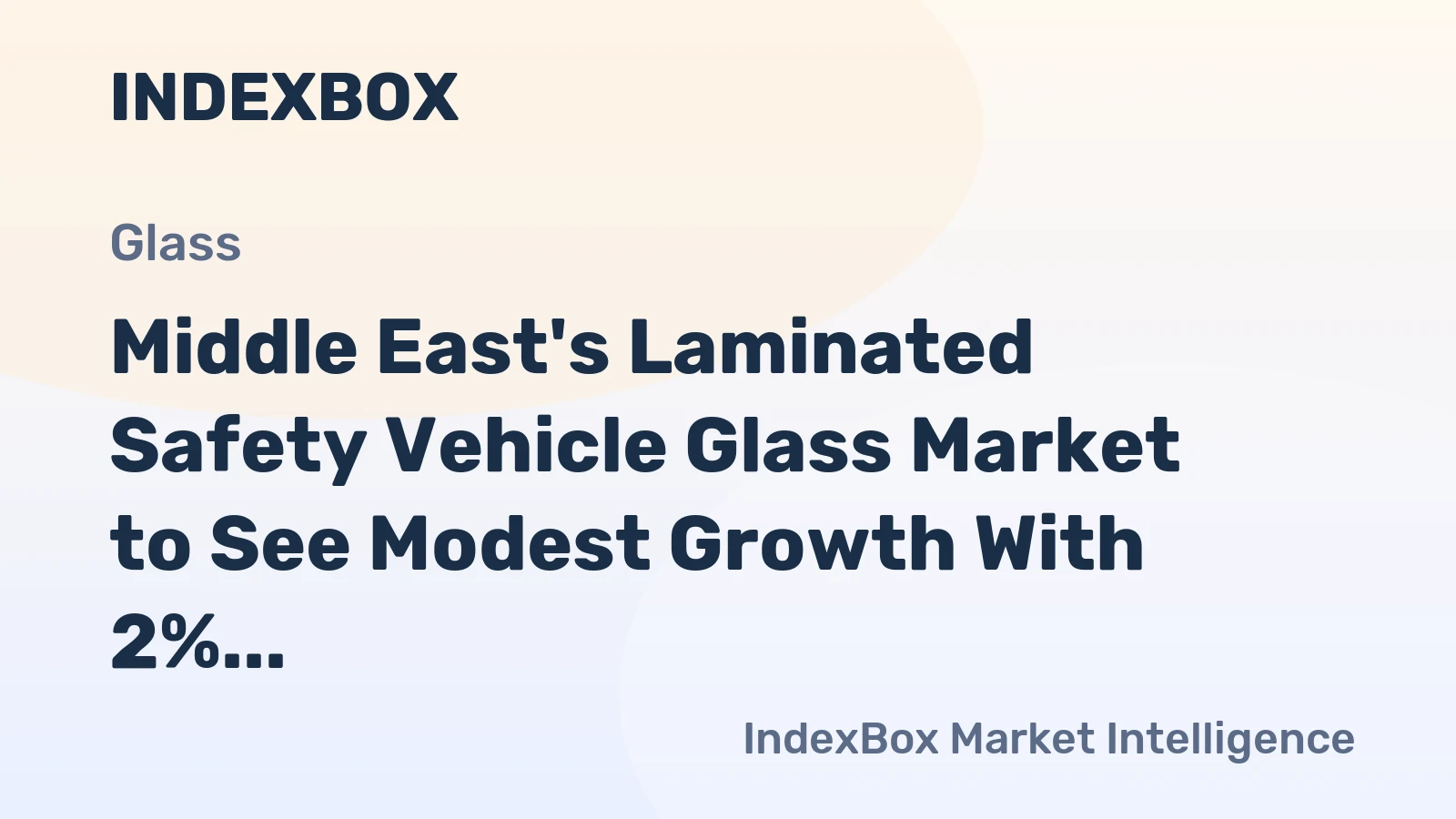 Middle East's Laminated Safety Vehicle Glass Market to See Modest Growth With 2% CAGR Through 2035