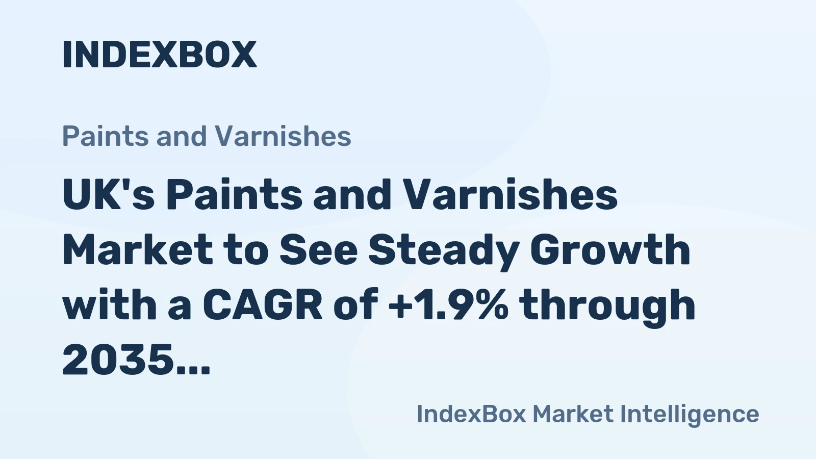 UK's Paints and Varnishes Market to See Steady Growth with a CAGR of +1.9% through 2035