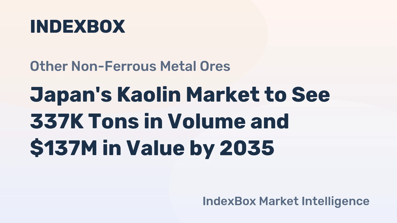 Japan's Kaolin Market to See 337K Tons in Volume and $137M in Value by 2035