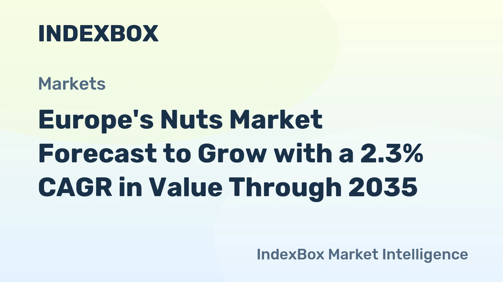 Europe's Nuts Market Forecast to Grow with a 2.3% CAGR in Value Through 2035