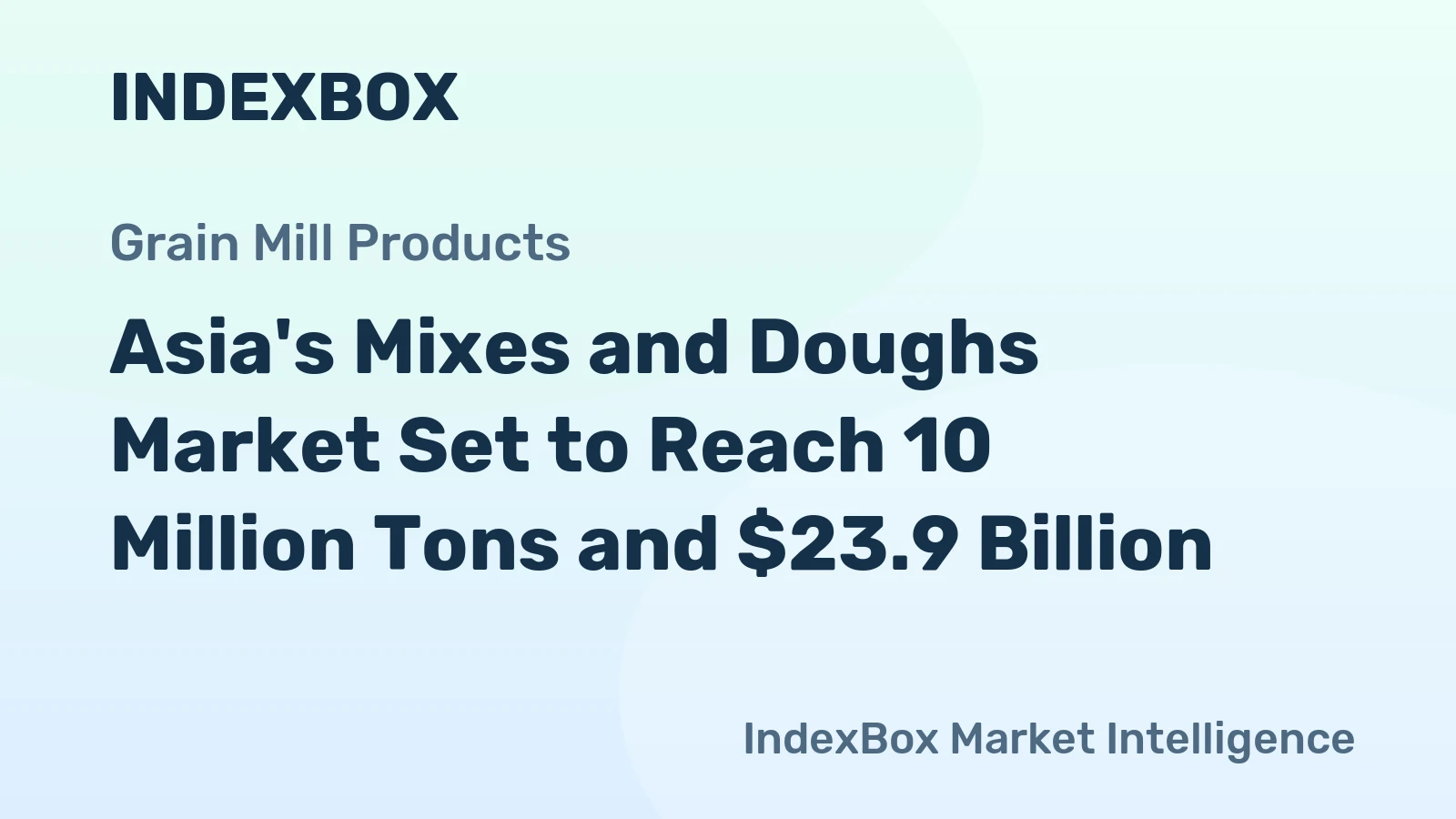 Asia's Mixes and Doughs Market Set to Reach 10 Million Tons and $23.9 Billion
