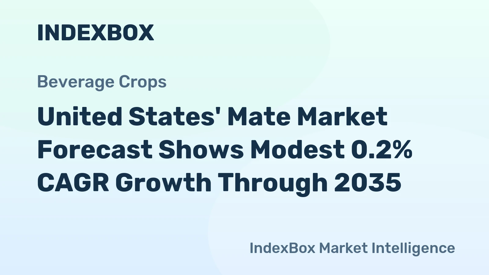 United States' Mate Market Forecast Shows Modest 0.2% CAGR Growth Through 2035
