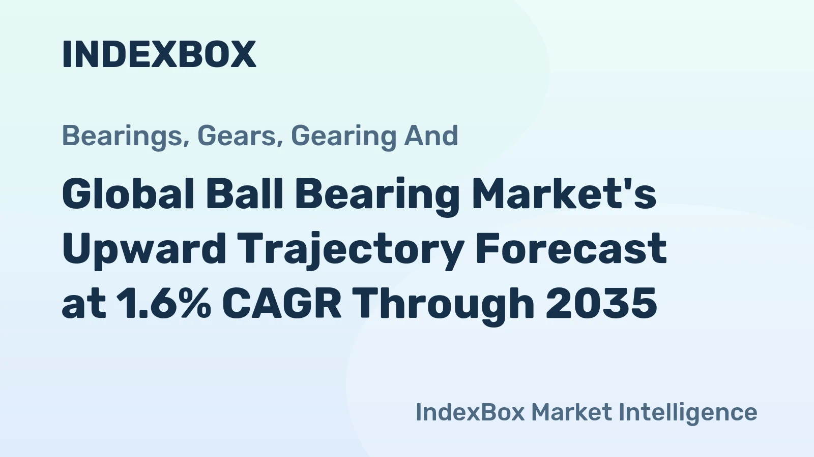 Global Ball Bearing Market's Upward Trajectory Forecast at 1.6% CAGR Through 2035