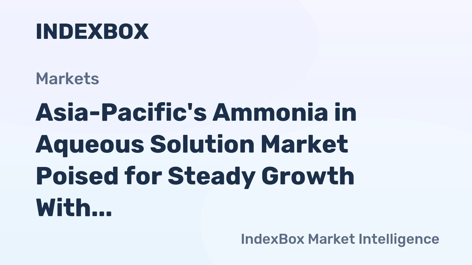 Asia-Pacific's Ammonia in Aqueous Solution Market Poised for Steady Growth With 2.0% CAGR in Value Through 2035