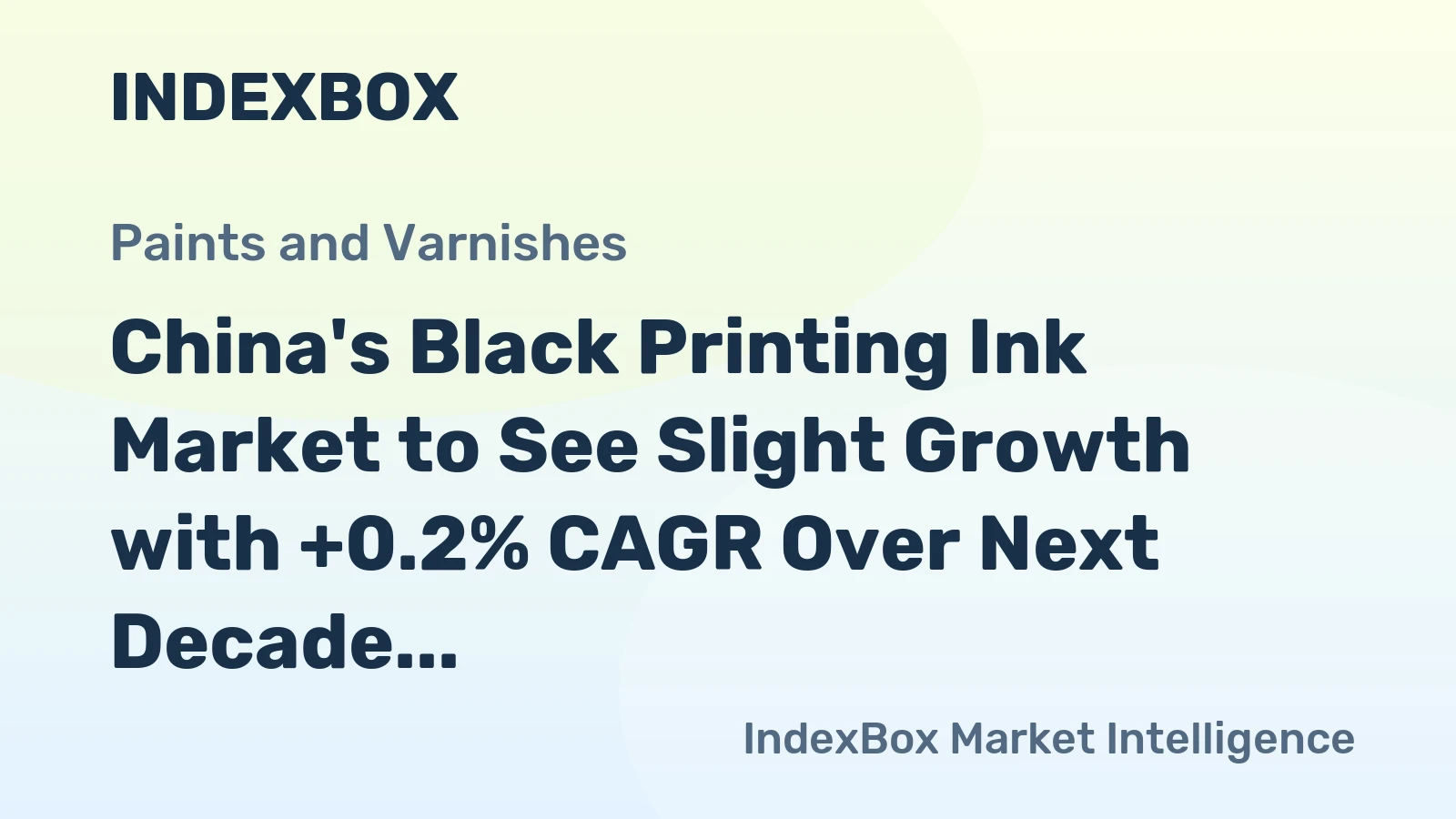 China's Black Printing Ink Market to See Slight Growth with +0.2% CAGR Over Next Decade