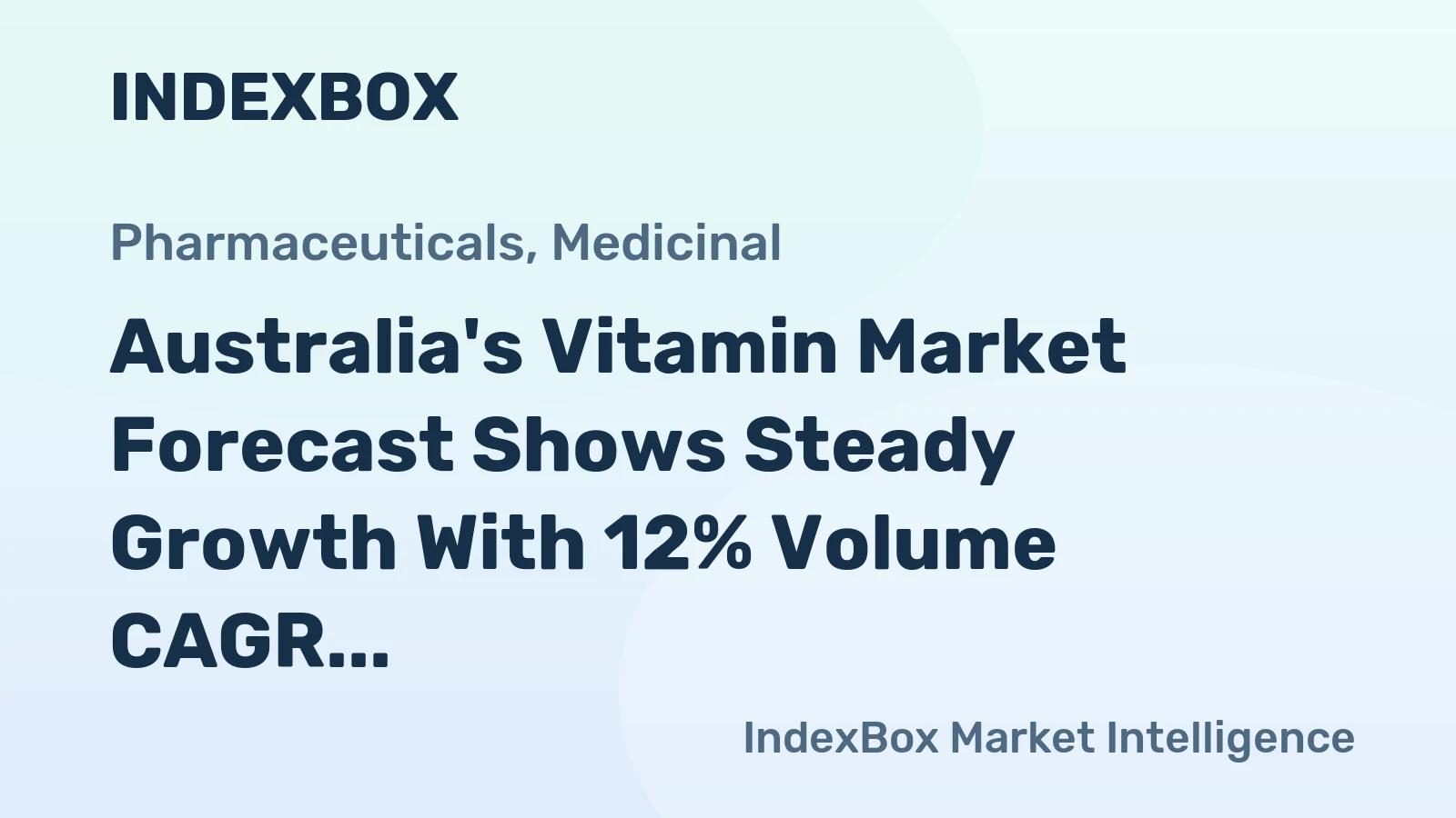 Australia's Vitamin Market Forecast Shows Steady Growth With 12% Volume CAGR Through 2035