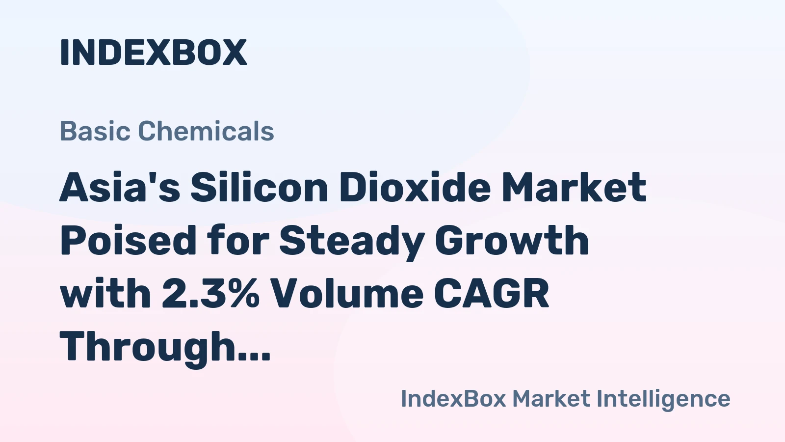 Asia's Silicon Dioxide Market Poised for Steady Growth with 2.3% Volume CAGR Through 2035