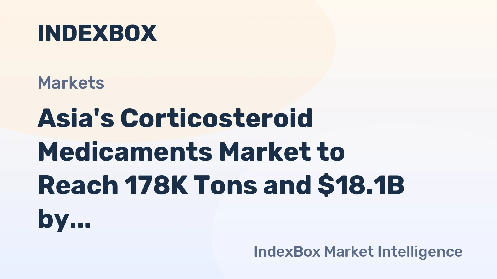 Asia's Corticosteroid Medicaments Market to Reach 178K Tons and $18.1B by 2035