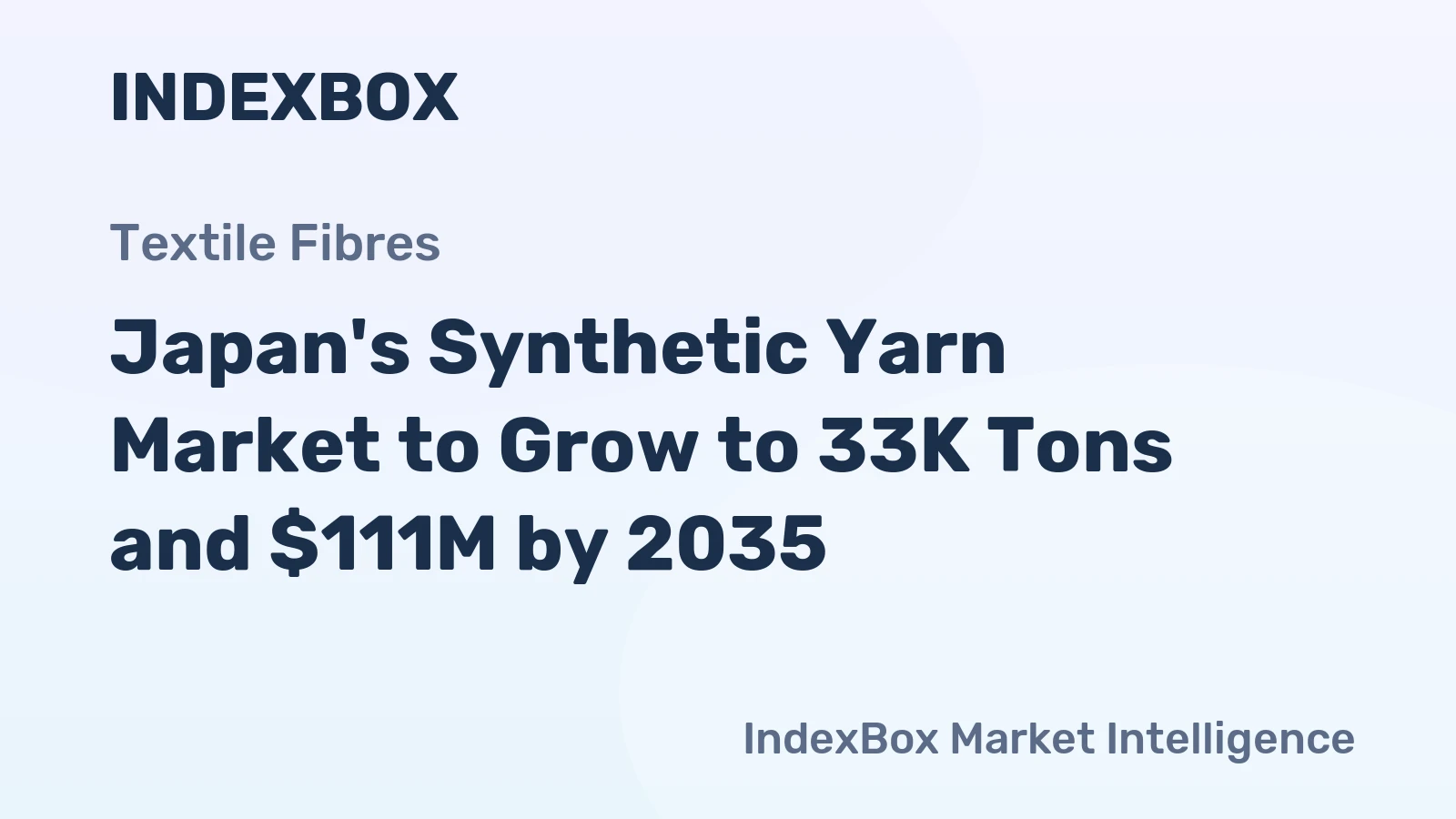 Japan's Synthetic Yarn Market to Grow to 33K Tons and $111M by 2035